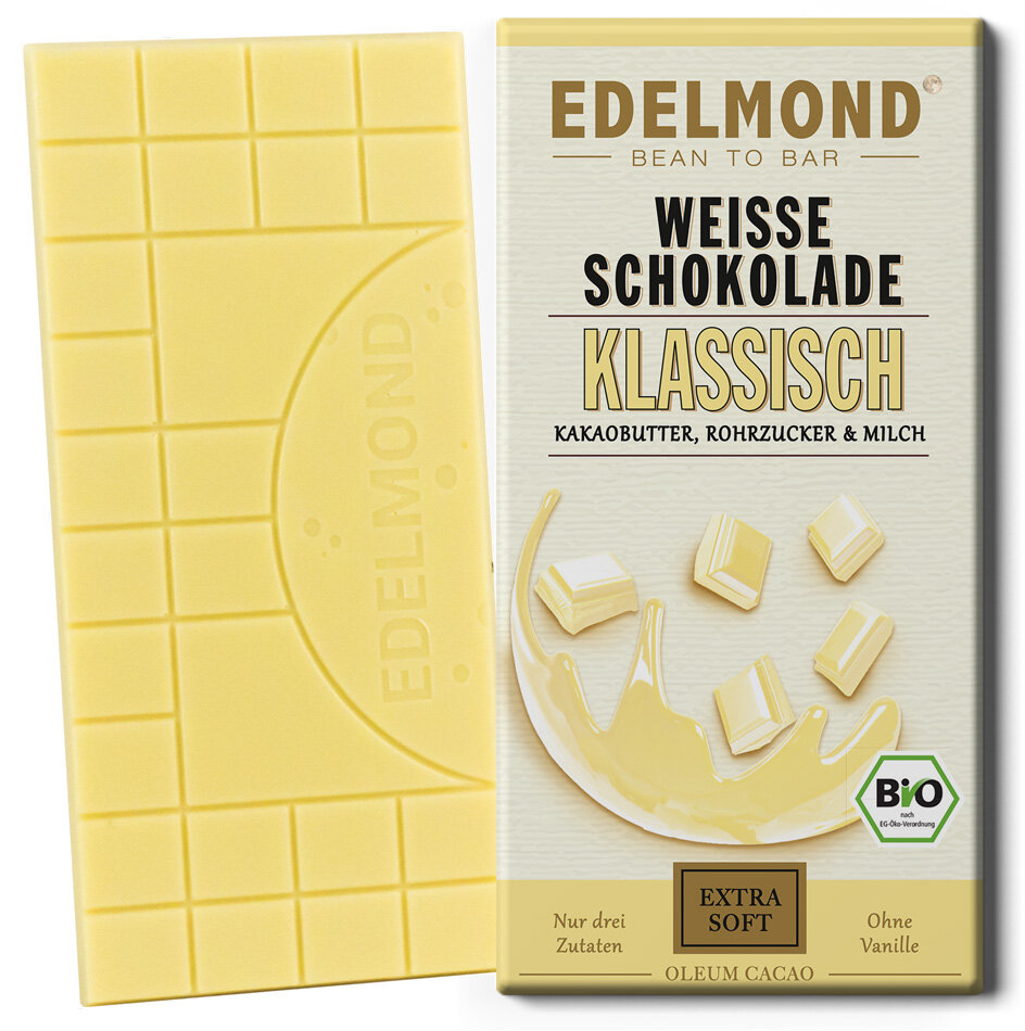 EDELMOND Bio Vollmilchschokolade 50% seidiger Kakao - Edelmond Chocol ...